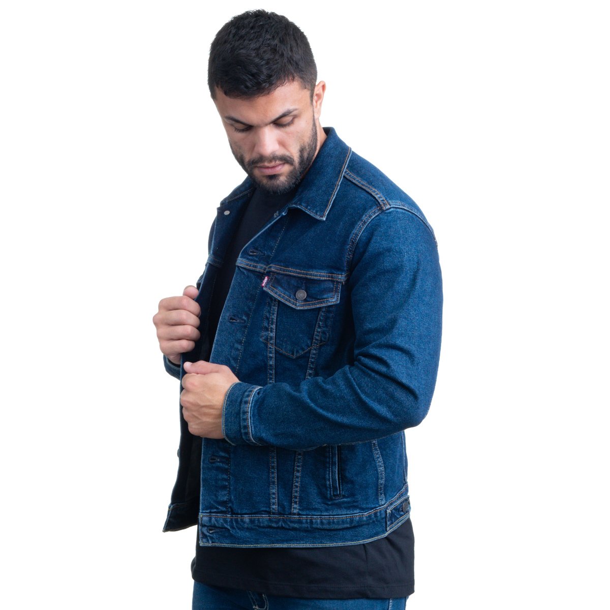 JAQUETA MASCULINA JEANS LEVIS - TRUCKER JACKET - 723340322 - ESCURO