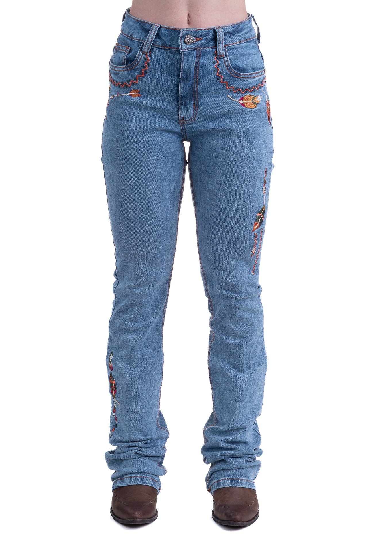 CALÇA JEANS FEMININA TEXAS FARM - VITALITY UMBER - PDF047