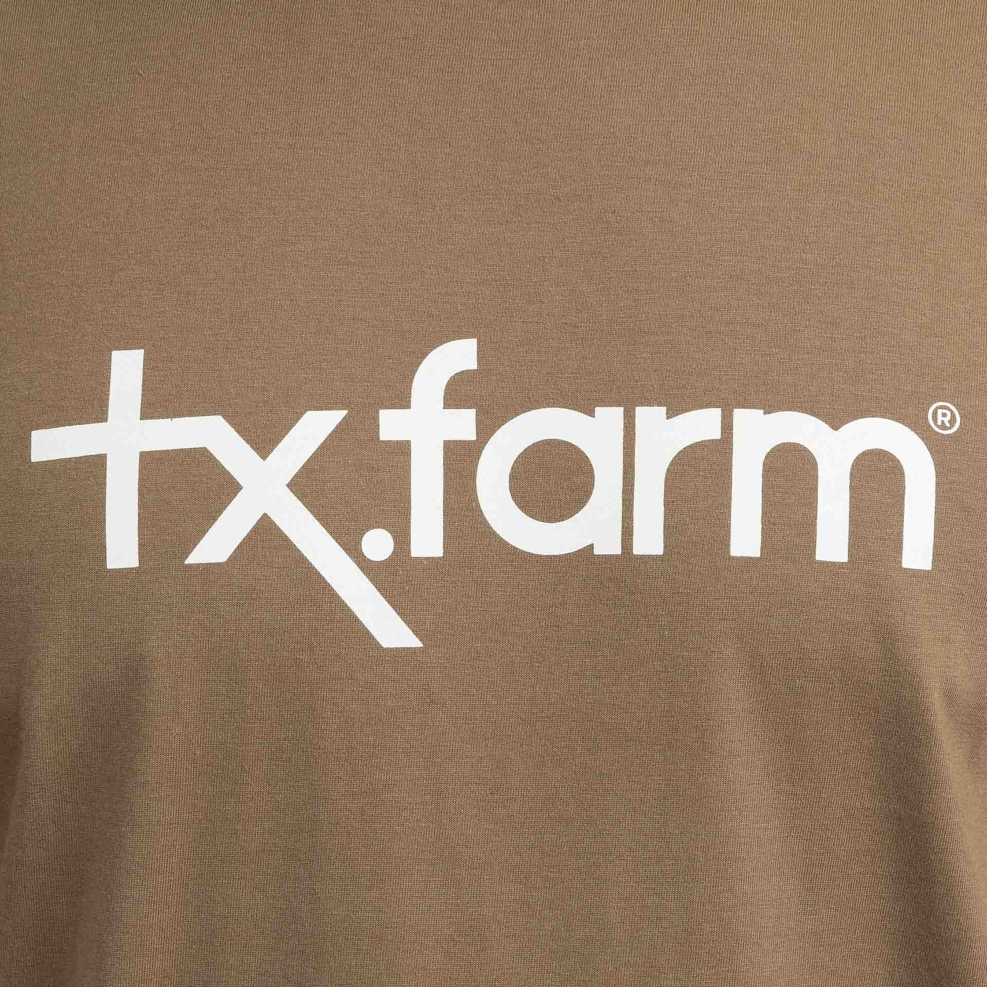 CAMISETA MASCULINA TEXAS FARM - CM258 - VERDE ORGÂNICO/ BEGE