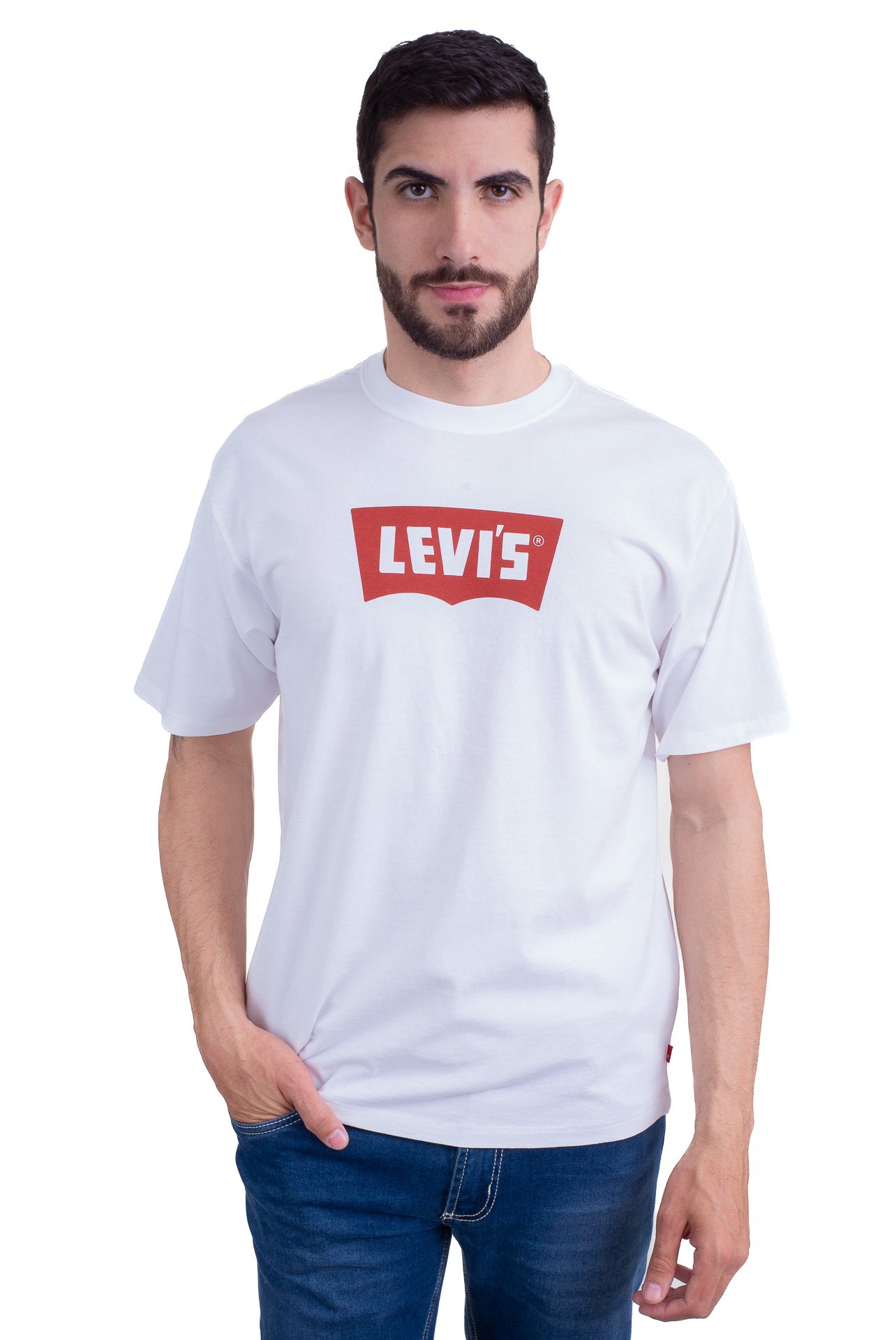 CAMISETA MASCULINA LEVIS - VINTAGE BATWING GRAPHIC - 000RY0000 - BRANCO ...