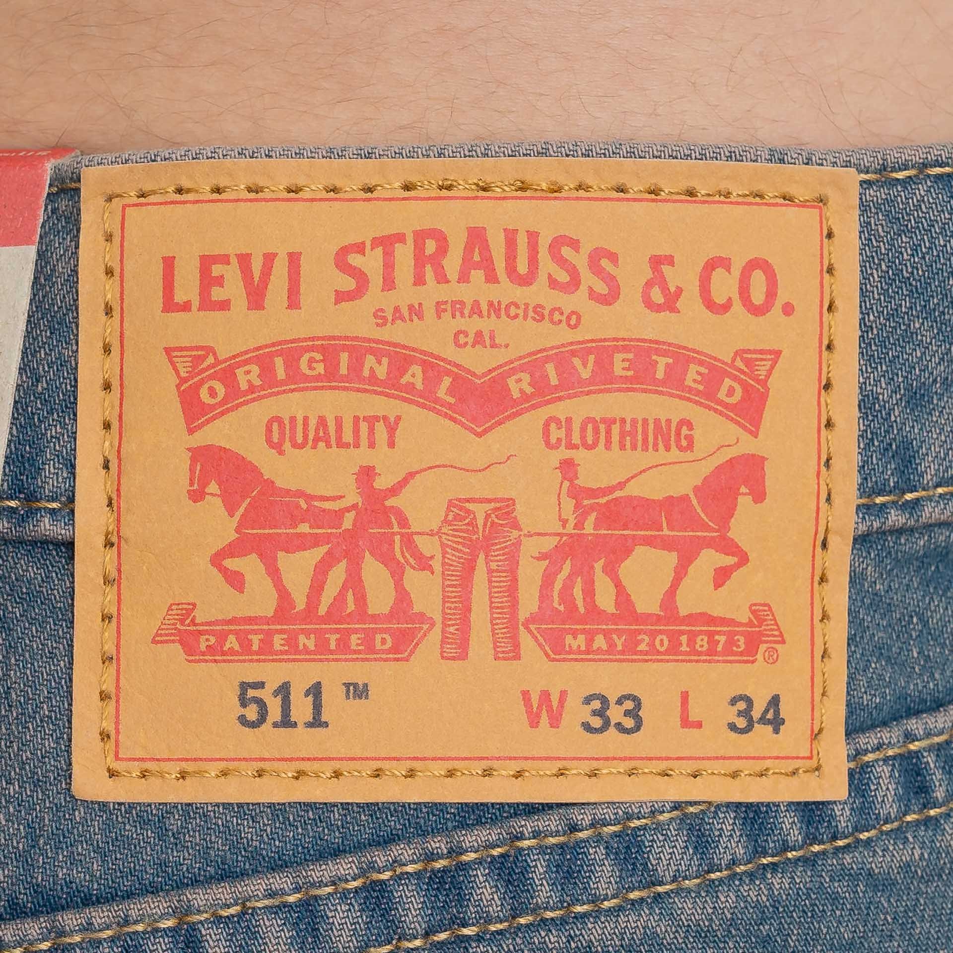 CALÇA JEANS MASCULINA LEVIS 511 - SLIM - 045115957 - LAVAGEM ESCURA