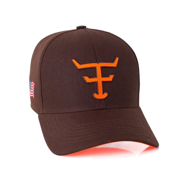BONE TEXAS FARM - TF672 - MARROM CAFE/ LARANJA NEON Único